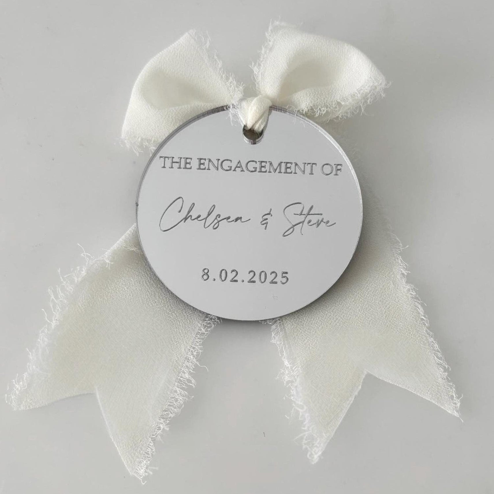 Personalised Round Acrylic Thank You Tags for Weddings, Birthdays ...